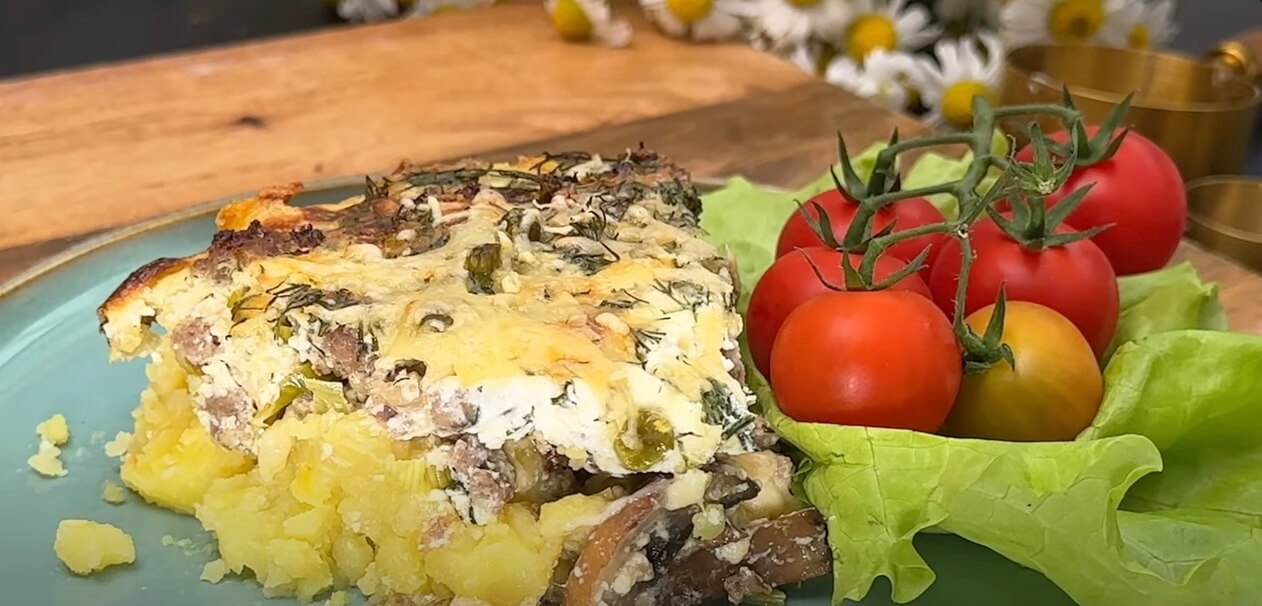 Juicy minced potato casserole in 30 minutes!
